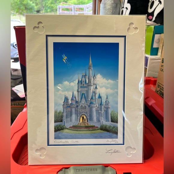 Disney | Art | Disney Cinderella Castle Larry Dotson Mickey Mouse Print ...